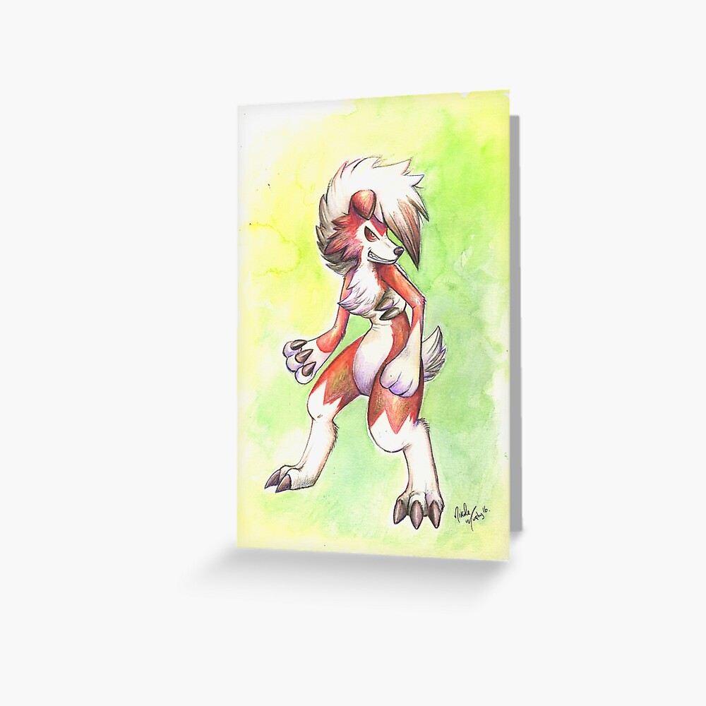"Lycanroc Midnight Pokemon" Greeting Card for Sale by NikoleMurphy ...