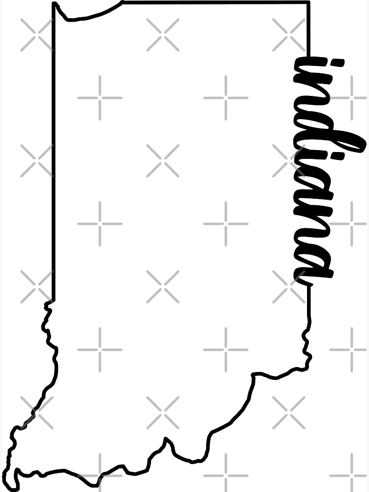 "Indiana State Outline" Poster for Sale by EvolvClothing | Redbubble