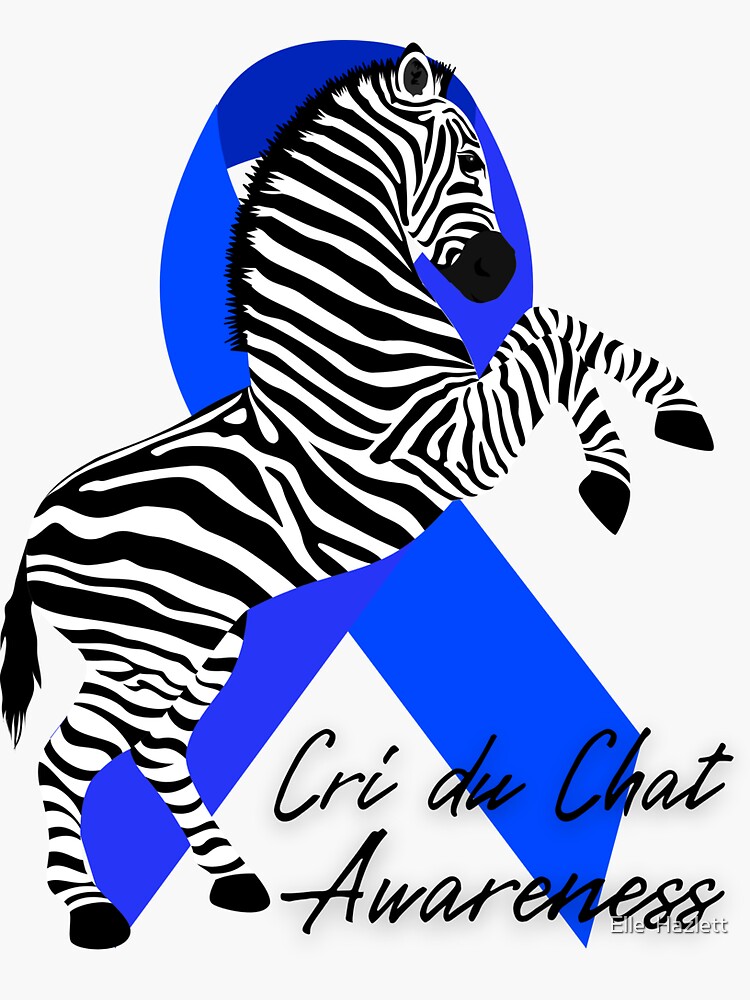"Cri du Chat Syndrome Awareness Ribbon" Sticker for Sale by ElleHazlett ...