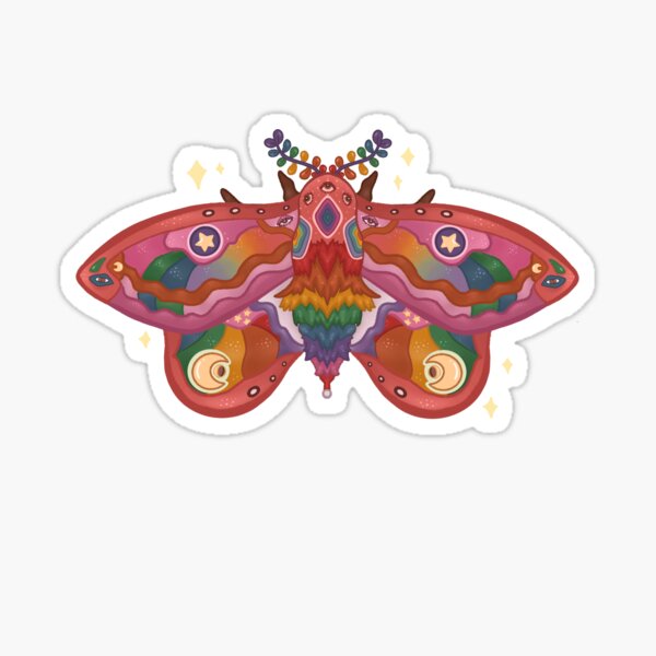 "lgbtq pride moth" Sticker for Sale by fairyshroom | Redbubble