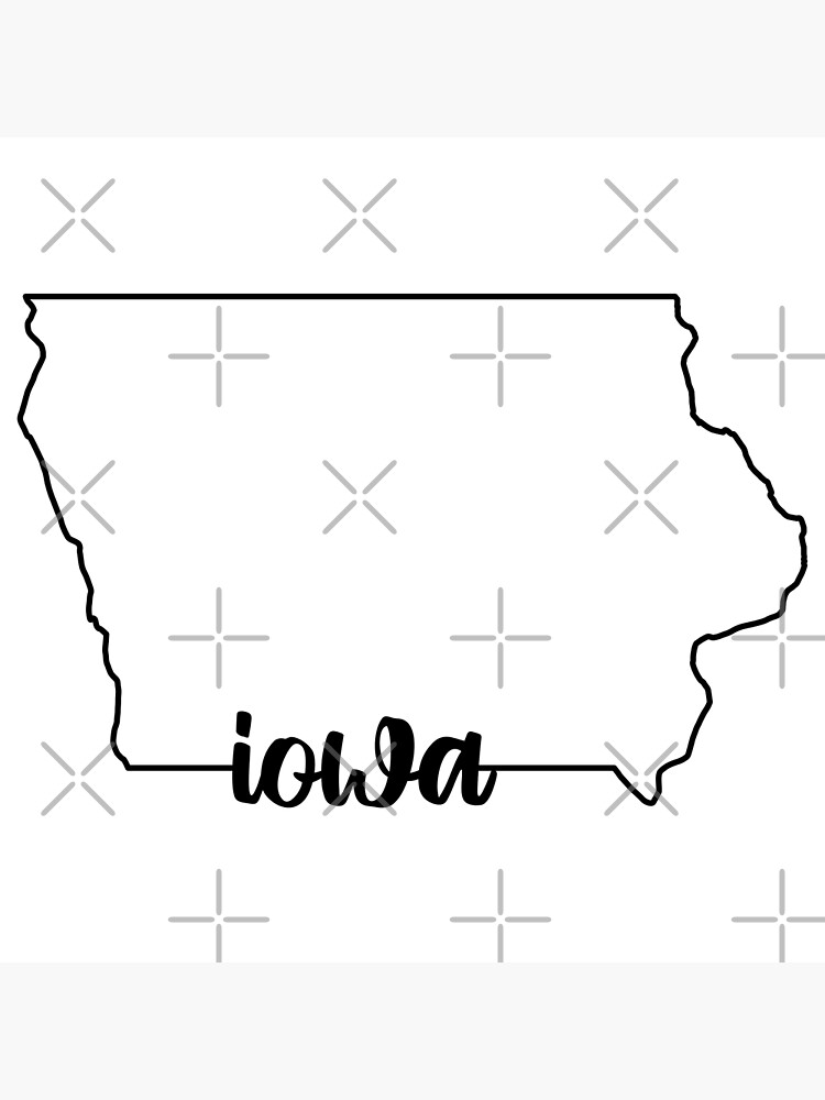 "Iowa State Outline" Poster by EvolvClothing | Redbubble