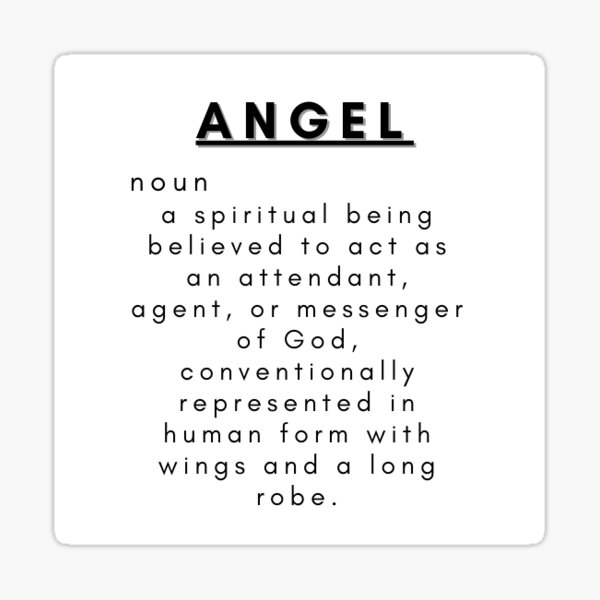 "Angel Definition Spiritual" Sticker by aqueencreations | Redbubble
