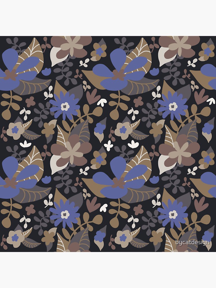 "Night Garden" Sticker for Sale by bycatdesign | Redbubble