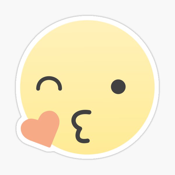 "Kiss Emoji" Sticker for Sale by arealprincess | Redbubble