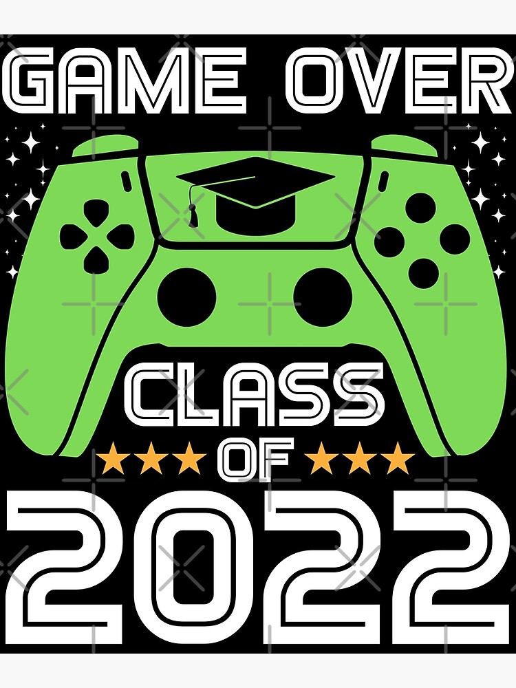 "Vintage Gamer Graduation Game Over Class of 2022 Video Games - Senior ...