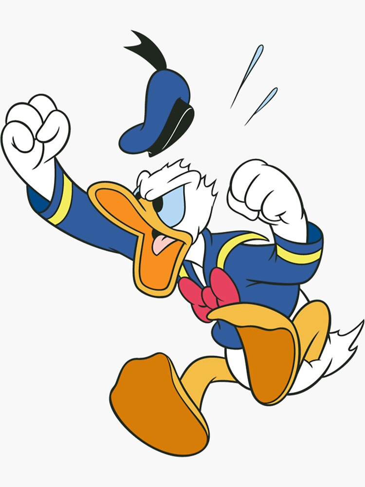 "Donald Duck Fit of Anger" Sticker for Sale by JennieDreher | Redbubble