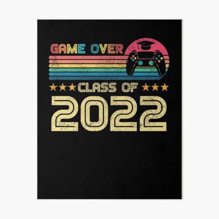 "Vintage Gamer Graduation Game Over Class of 2022 Video Games - Senior ...