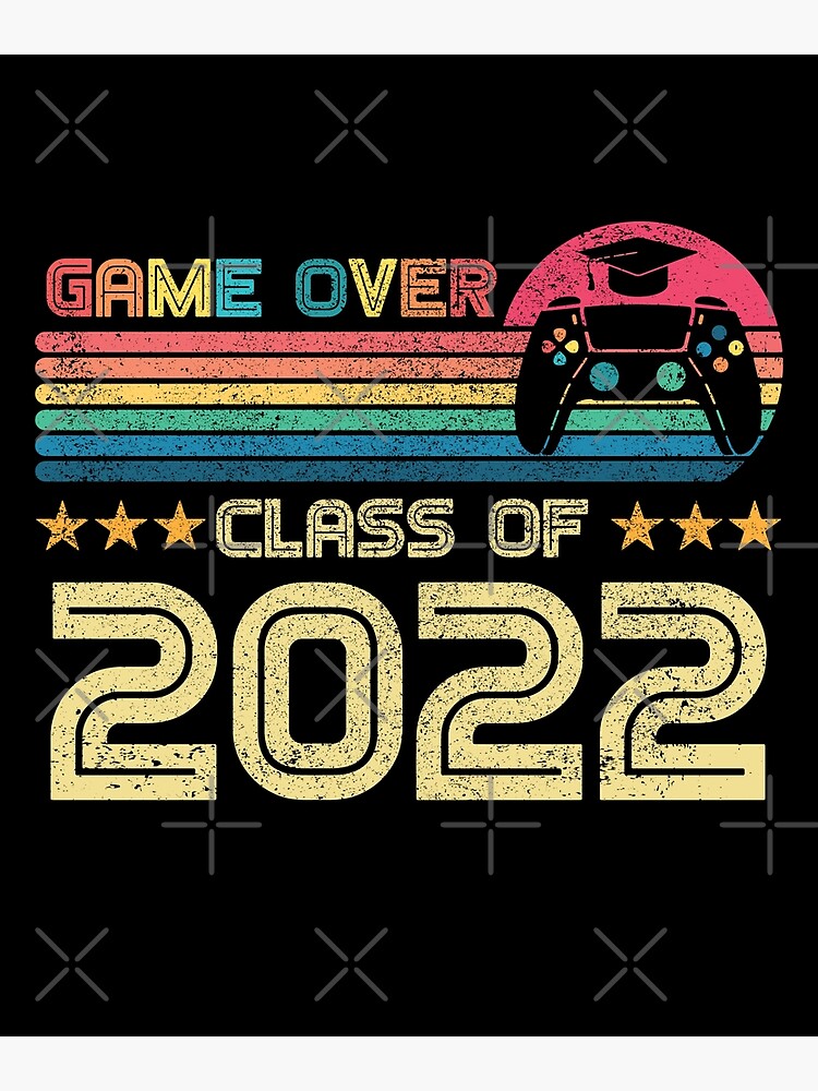 "Vintage Gamer Graduation Game Over Class of 2022 Video Games - Senior ...