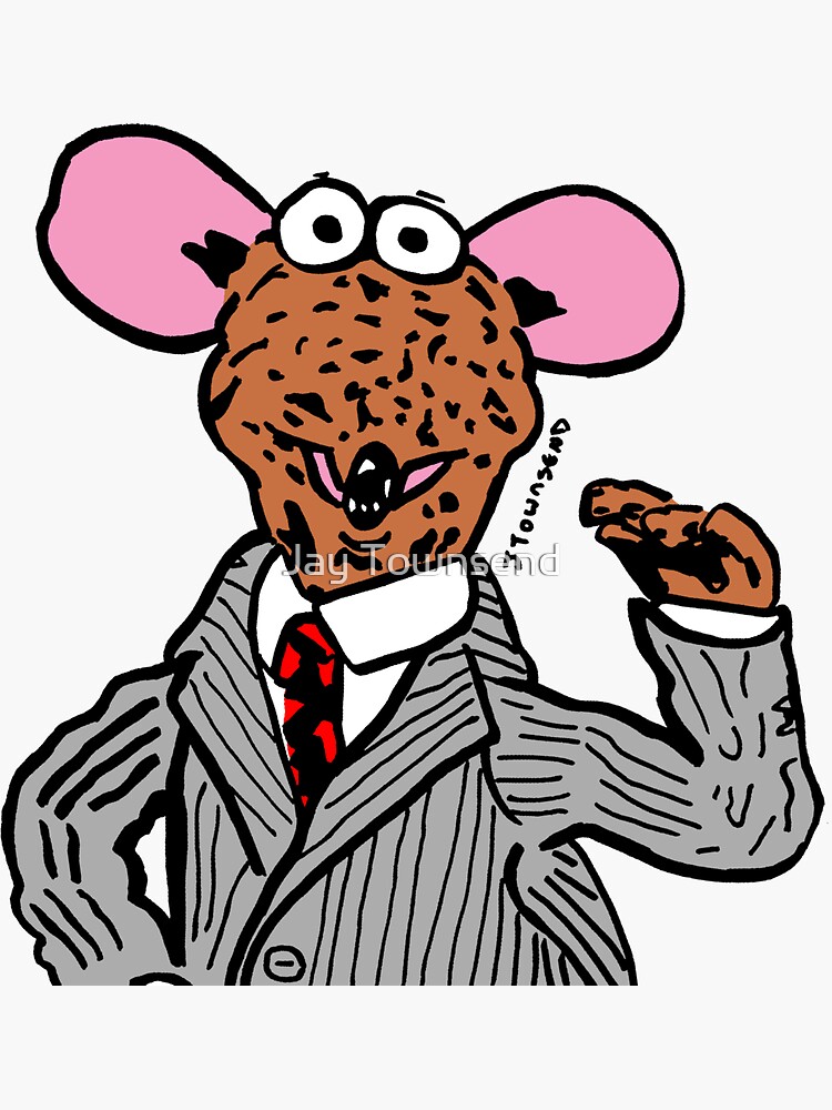 "Rizzo the Rat Muppets Fanart Portrait JTownsend" Sticker for Sale by ...