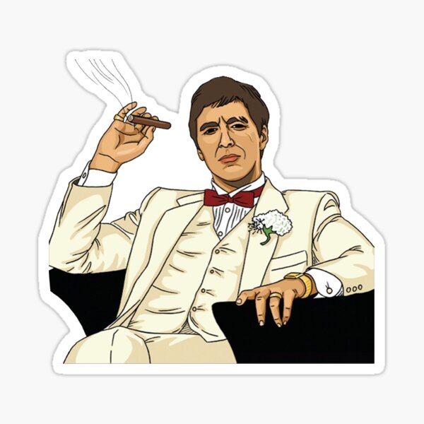 "The World Is Mine - Scarface - Money Brain" Sticker by MoneyBrain ...