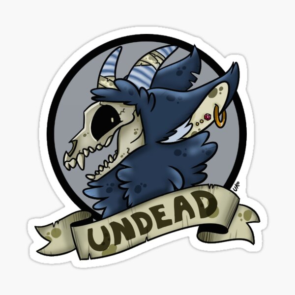 ""Undead" Skull Wolf Emblem" Sticker for Sale by itsprobablyuko | Redbubble