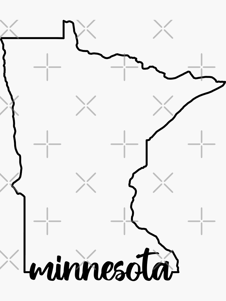 "Minnesota State Outline" Sticker for Sale by EvolvClothing | Redbubble