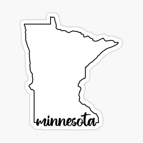 "Minnesota State Outline" Sticker for Sale by EvolvClothing | Redbubble