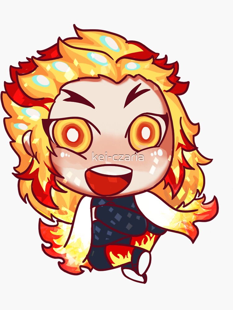 "Fire Hashira Rengoku" Sticker by kei-czaria | Redbubble