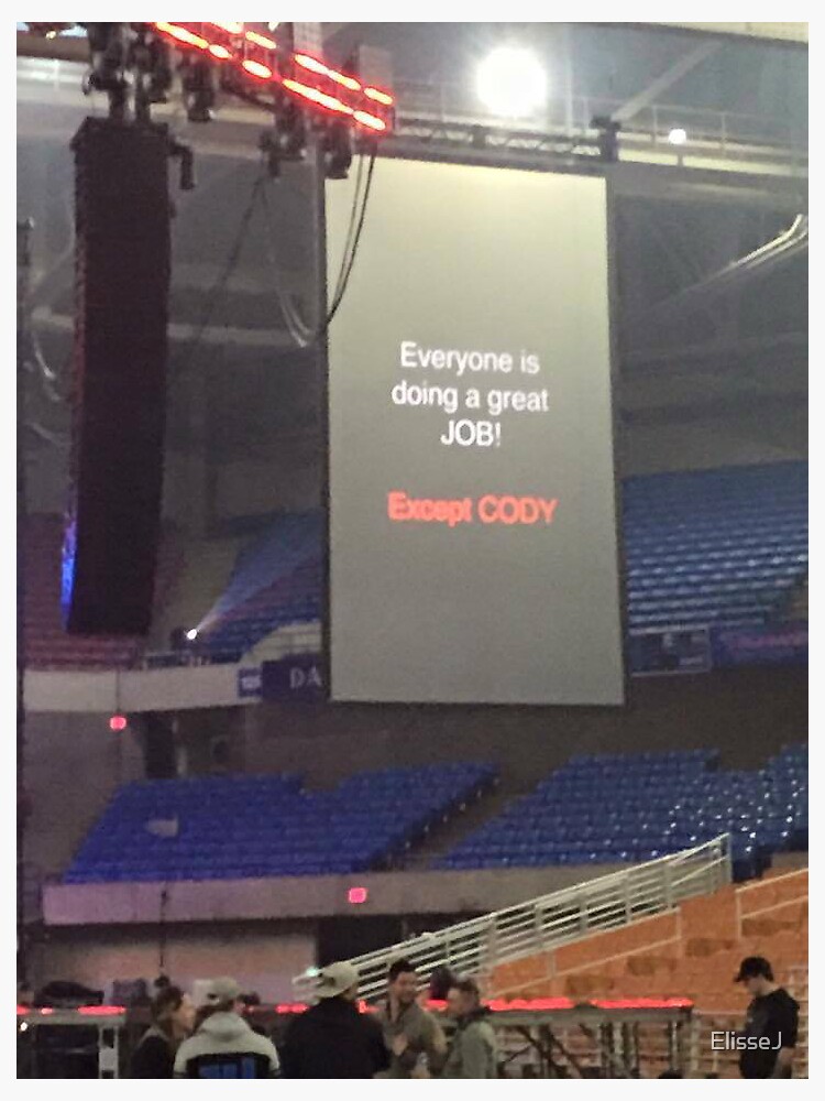 "everyone is doing a great JOB! Except CODY" Sticker for Sale by ...