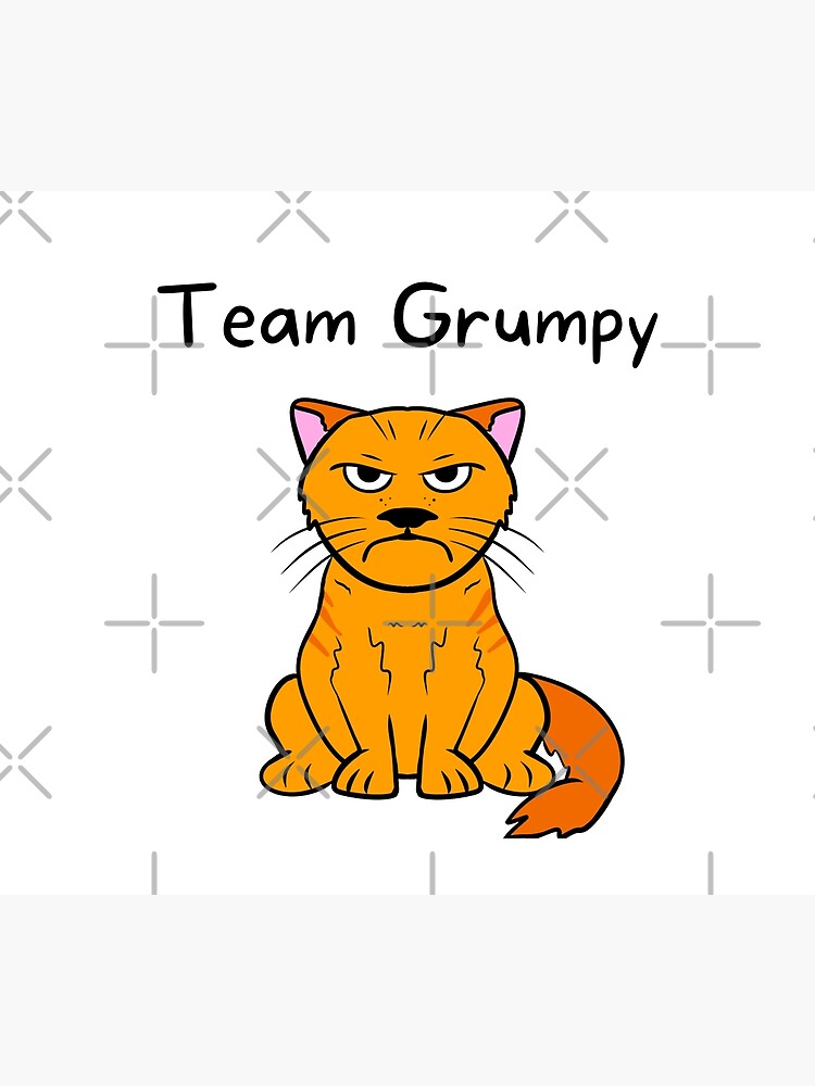 Impression photo « Team Grumpy - Dessin de chat de dessin animé », par ...