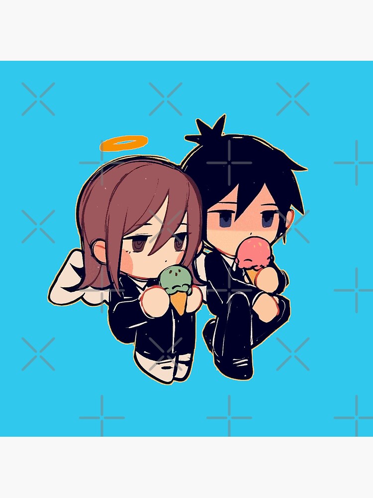 "Chainsaw Man Chibis | Chainsaw Man Chibis eat ice cream" Art Print by ...