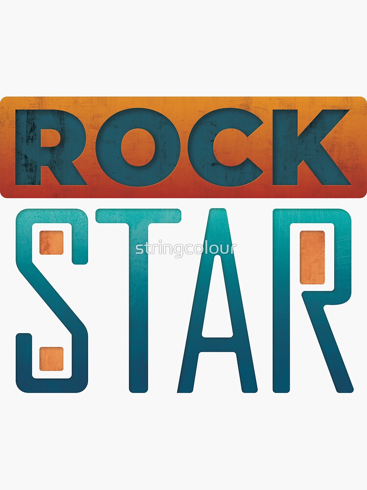 "Rock Star" Sticker by stringcolour | Redbubble