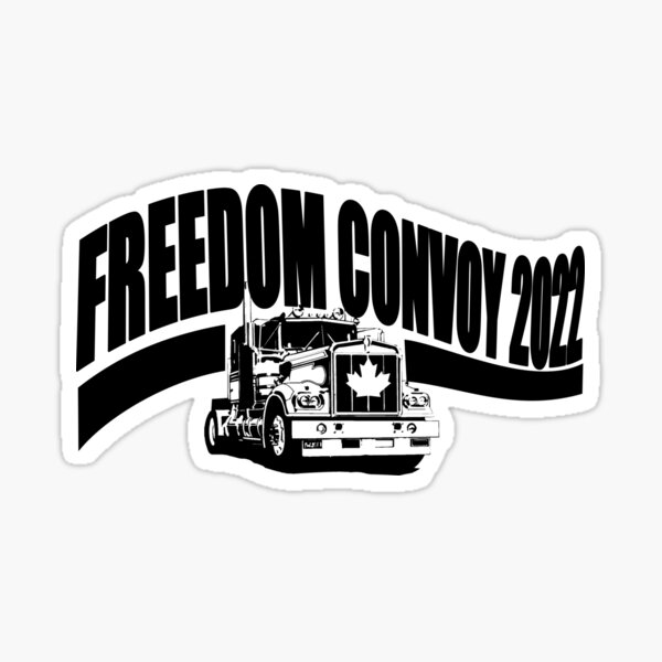 "Freedom convoy" Sticker for Sale by HomeUGo | Redbubble