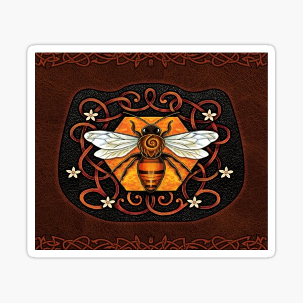 "Bee Draw Celtic art" Sticker for Sale by MatildaWatson | Redbubble