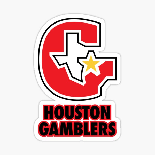 "Houston Gamblers Sticker" Sticker by yeseniaval | Redbubble