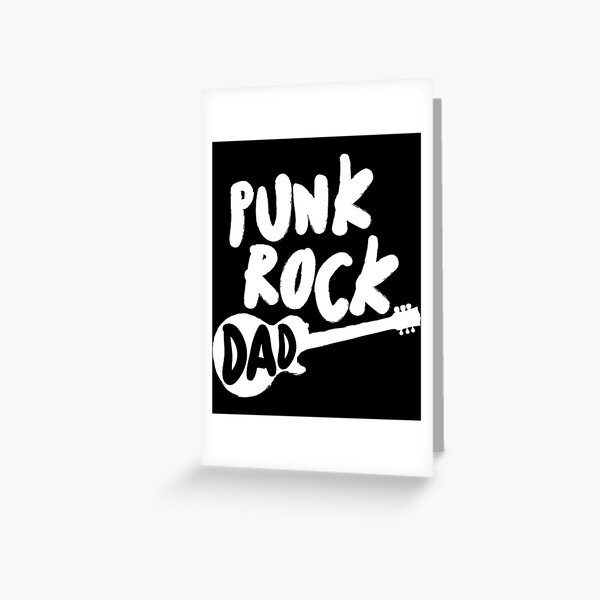 "Punk Rock Dad Guitar Punker Rocker Ska Band Tattoo Father" Greeting ...