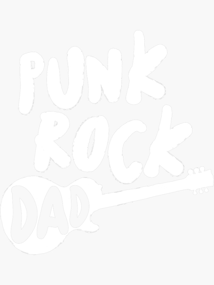 "Punk Rock Dad Guitar Punker Rocker Ska Band Tattoo Father" Sticker by ...