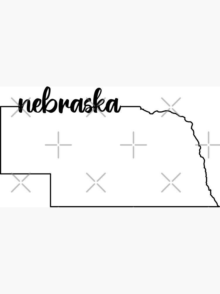 "Nebraska State Outline" Poster for Sale by EvolvClothing | Redbubble