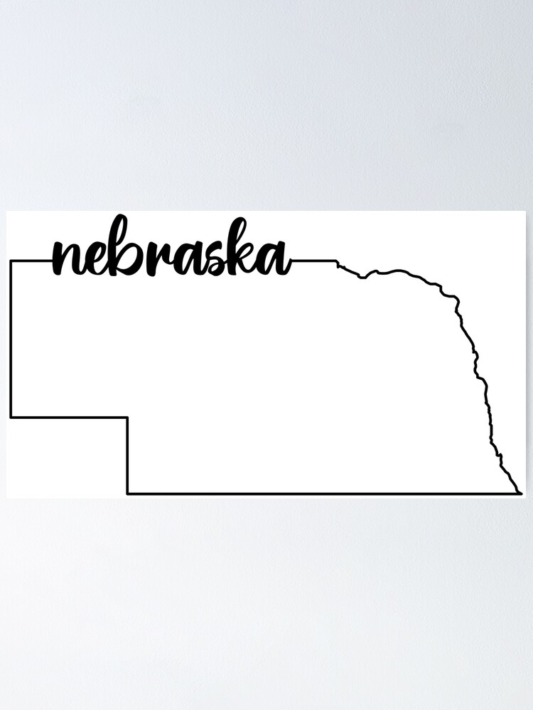 "Nebraska State Outline" Poster for Sale by EvolvClothing | Redbubble