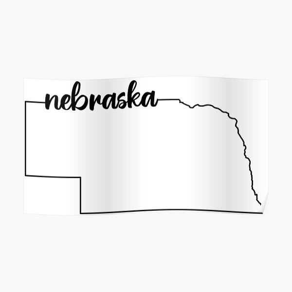 "Nebraska State Outline" Poster for Sale by EvolvClothing | Redbubble