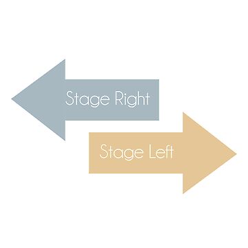 "Stage Left Stage Right" Sticker for Sale by graceannej | Redbubble