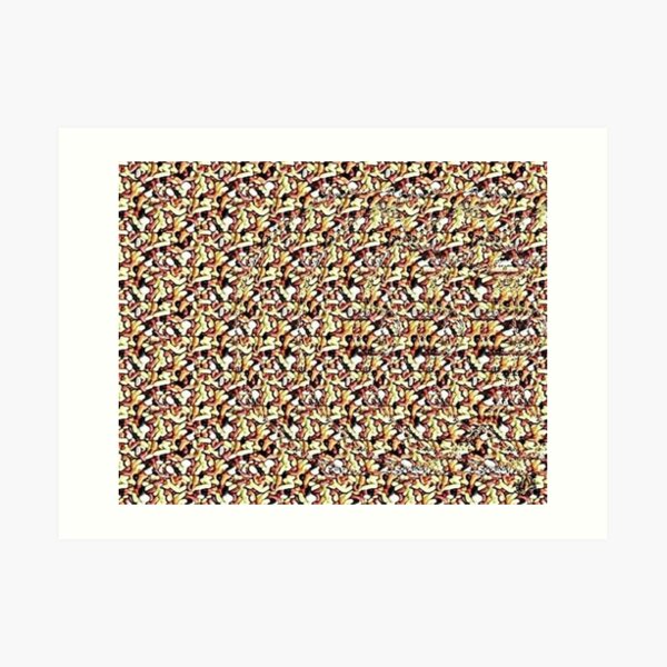 "Bitten Donut Stereogram" Art Print by JMarP | Redbubble