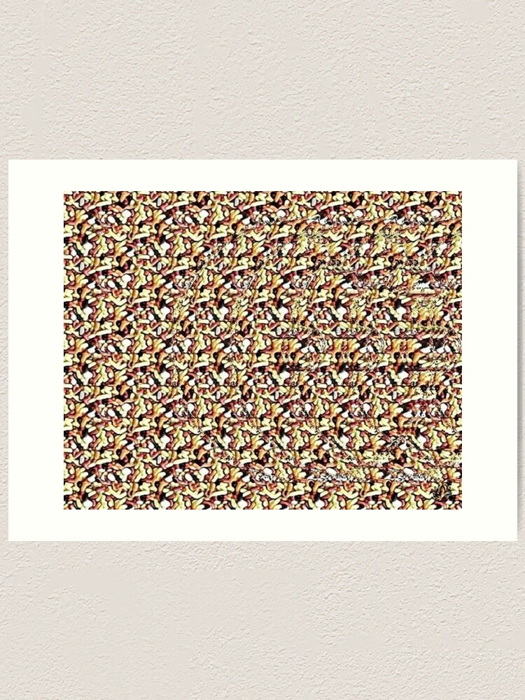 "Bitten Donut Stereogram" Art Print by JMarP | Redbubble