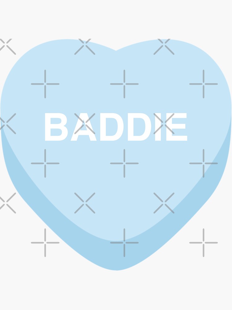 "Powder Blue Baddie Conversation Hearts " Sticker by DivinePassion ...