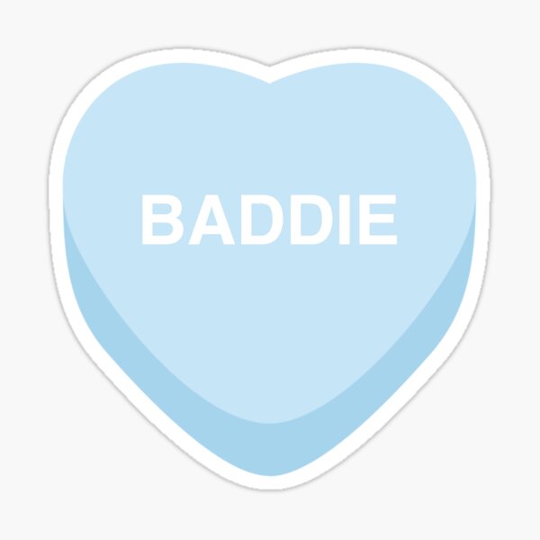 "Powder Blue Baddie Conversation Hearts " Sticker by DivinePassion ...