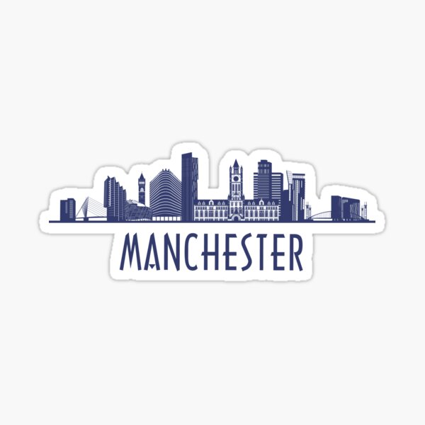 "Manchester Skyline" Sticker by patternprint1 | Redbubble