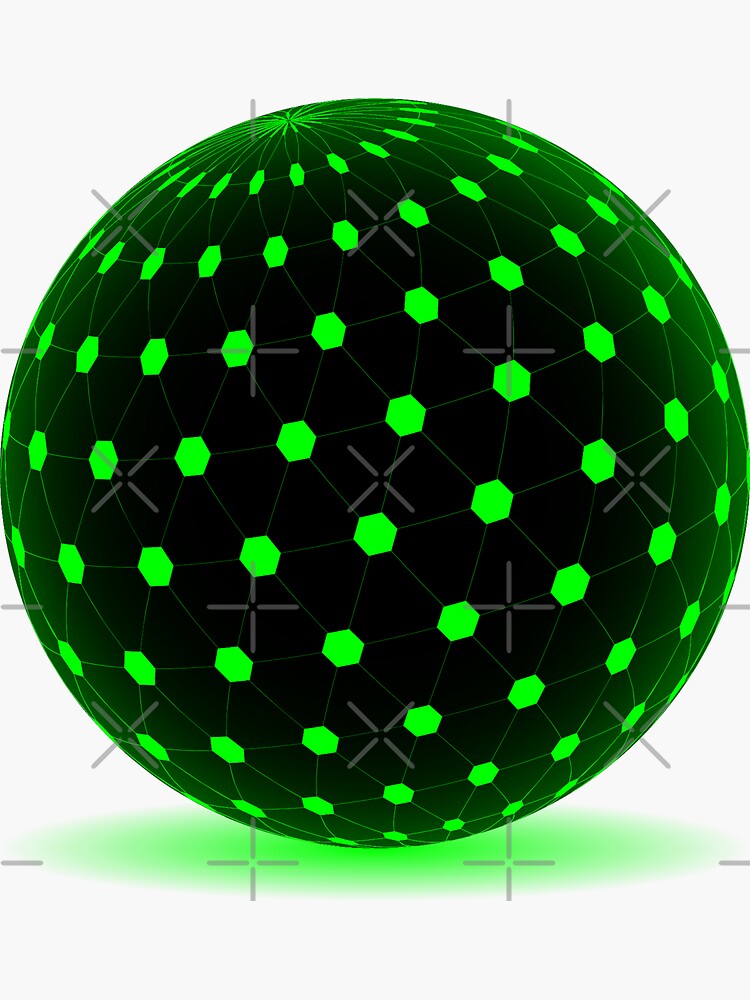 "3D Greenlight Matrix Ball" Sticker by theulum | Redbubble