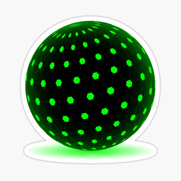 "3D Greenlight Matrix Ball" Sticker by theulum | Redbubble