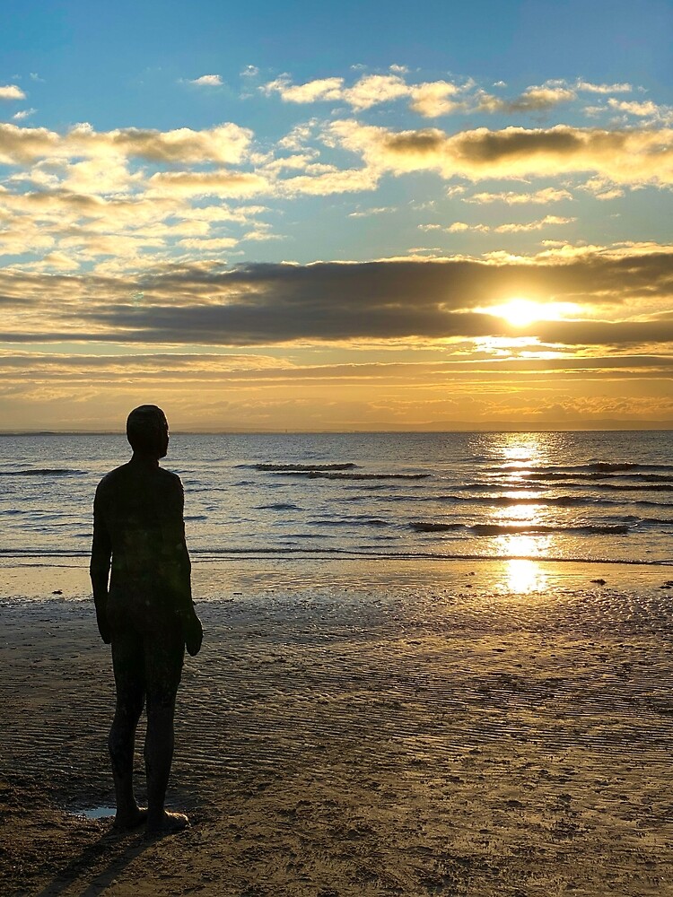 "Antony Gormley's Another Place" Poster for Sale by Ginzalluna | Redbubble