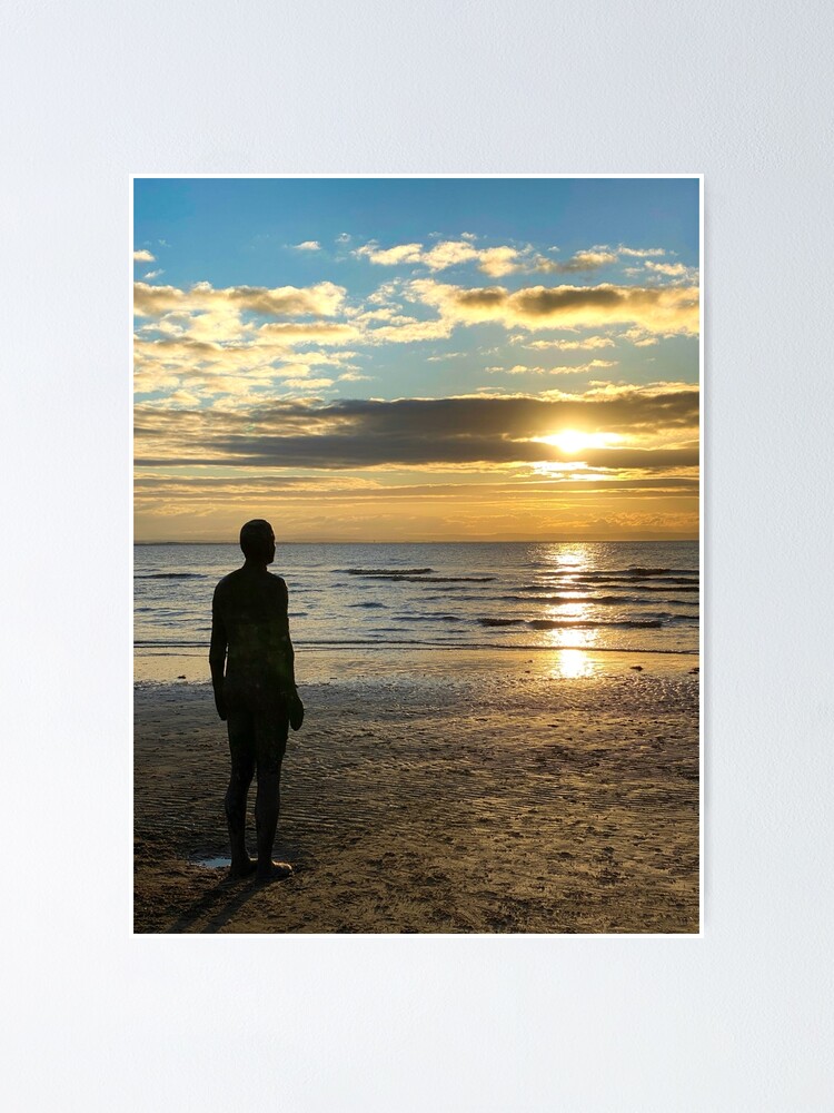 "Antony Gormley's Another Place" Poster for Sale by Ginzalluna | Redbubble