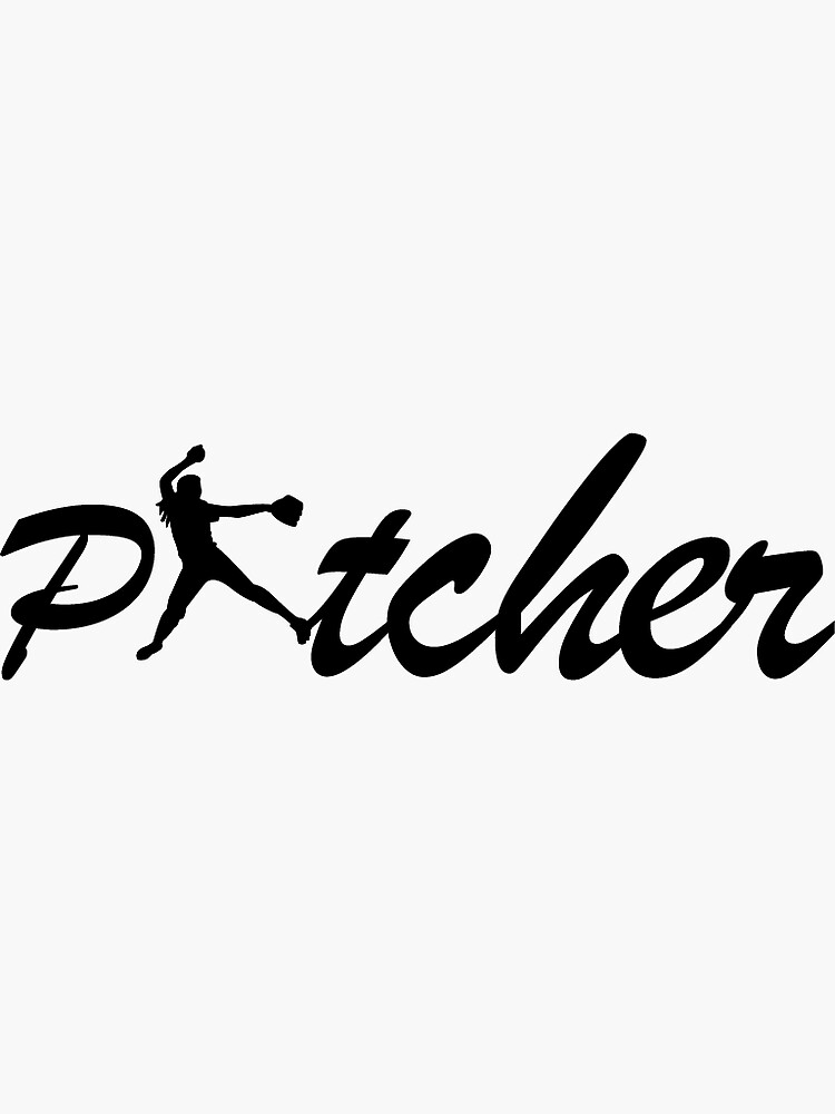 "Softball Pitcher Sticker" Sticker for Sale by lupihaylee | Redbubble