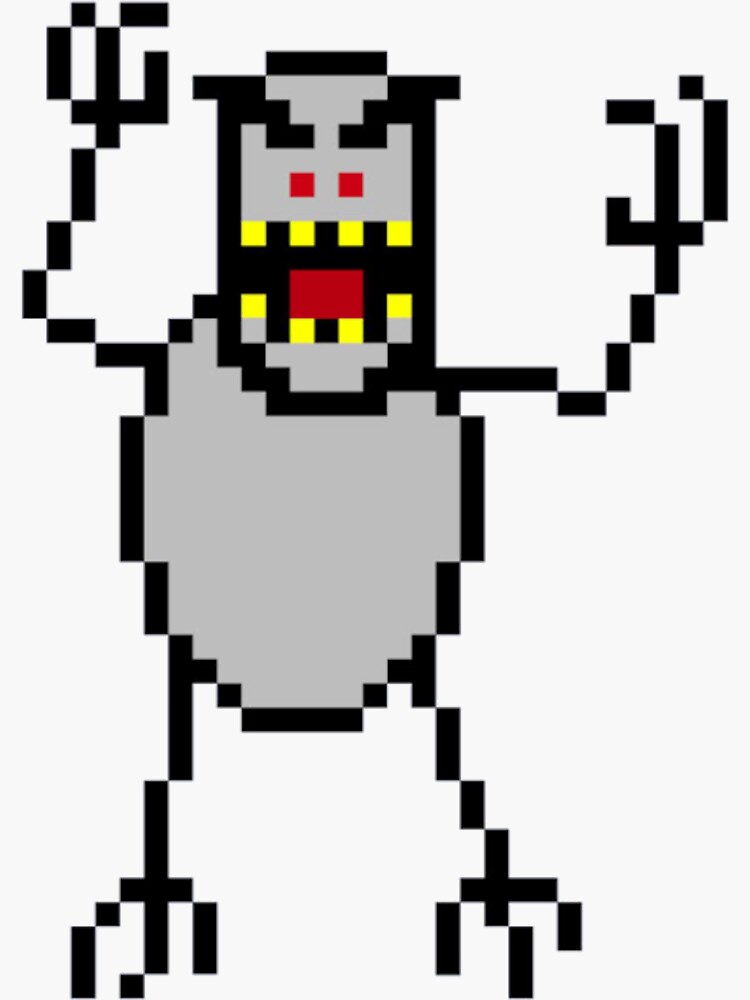 "8 bit monster yeti " Sticker by Melbashop | Redbubble
