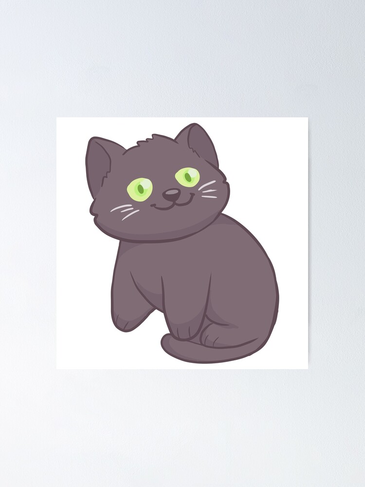 "Cute Chibi Russian Blue Cat / Hello There" Poster for Sale by AgentFM ...