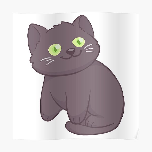 "Cute Chibi Russian Blue Cat / Hello There" Poster for Sale by AgentFM ...
