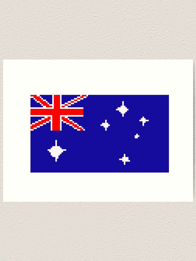 "Australian Flag Pixel Art" Art Print by DarkHighness | Redbubble