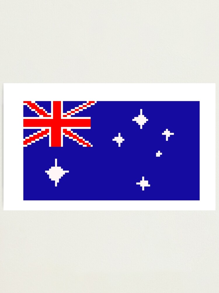 "Australian Flag Pixel Art" Photographic Print by DarkHighness | Redbubble