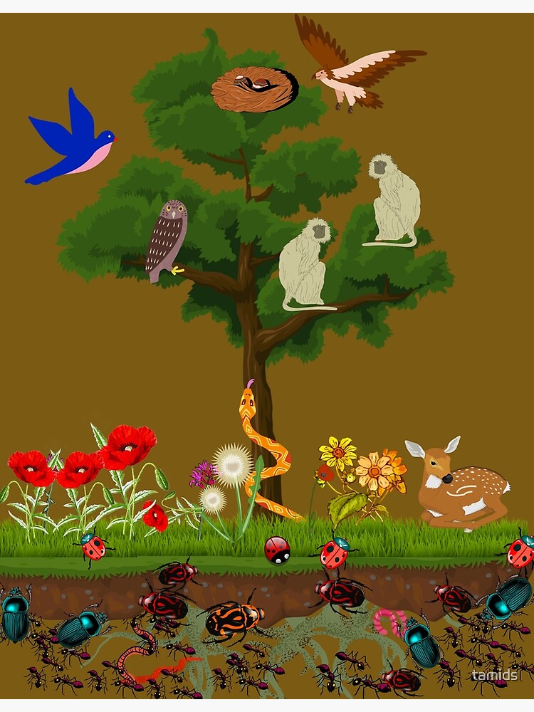 "All Creatures Big and Small - Whimsical nature " Poster for Sale by ...