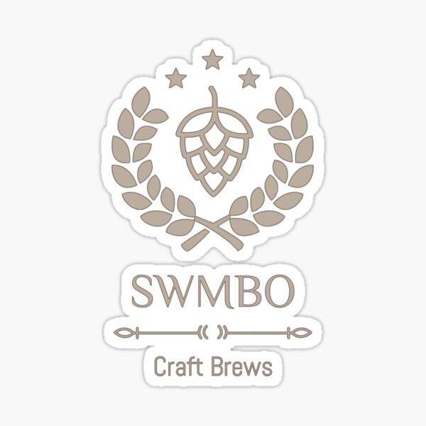 "SWMBO brewmaster craft beers - homebrew apparel" Sticker for Sale by ...