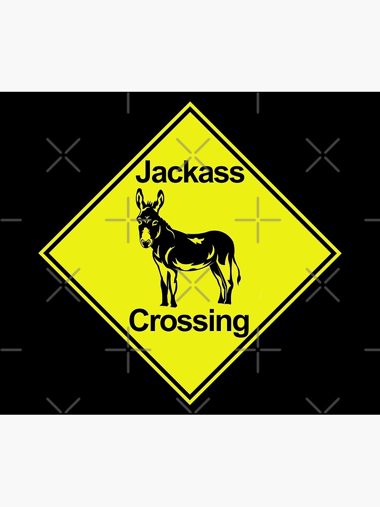 Lámina fotográfica «Señal de precaución Jackass crossing Letrero de ...