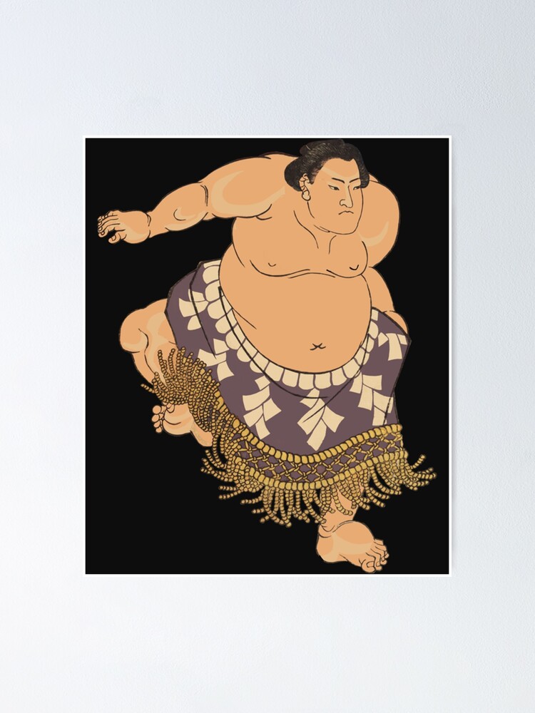 Poster « Sumo Wrestler, I love Japanese Sumo Tee Vintage Art, Wrestling ...